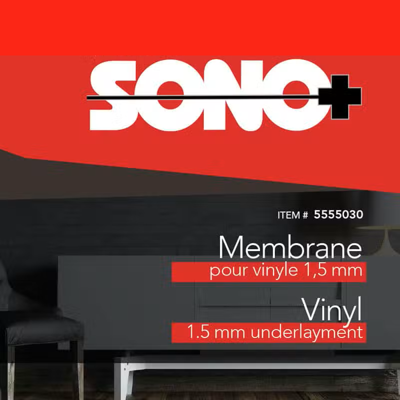 Membrane sono+ 1.5mm - Pour plancher de vinyle – Céramique l'Entrepôt