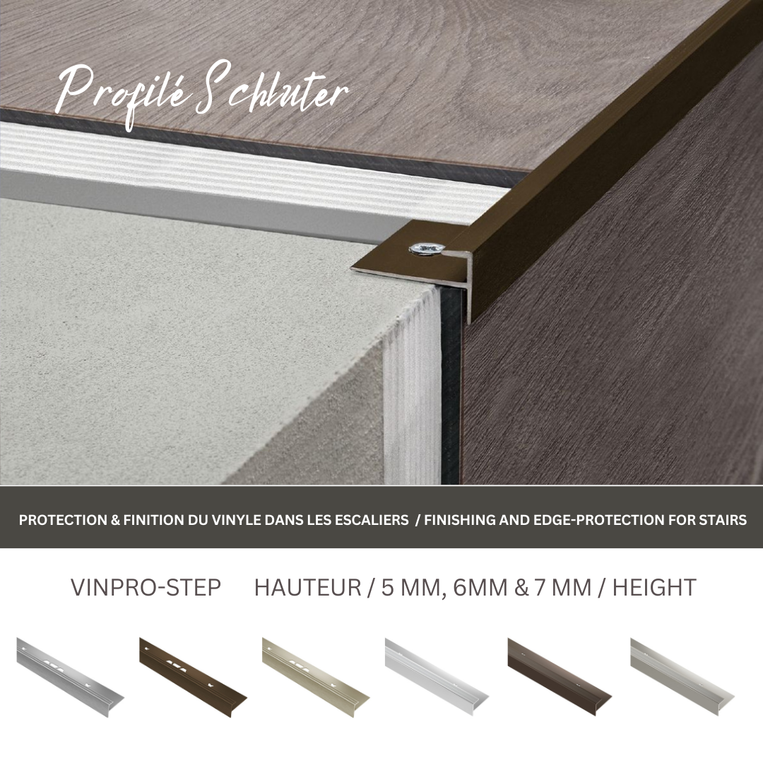 Vinpro-Step - Profilé de protection & finition du vinyle dans les esca ...